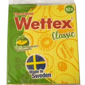 Wettex The Original 10 Pack Swedish Dishcloth for Kitchen - Eco Friendly Reusable Paper Towels - Assorted Dish Cloths for Washing Dishes