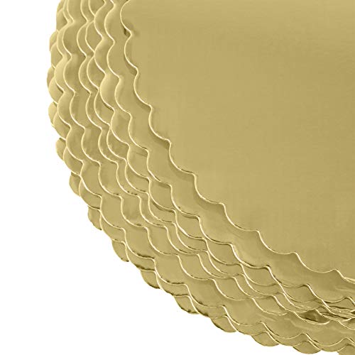 [25pcs] 12" Gold Cakeboard Round,Disposable Cake Circle Base Boards Cake Plate Round Coated Circle Cakeboard Base 12inch,Pack of 25