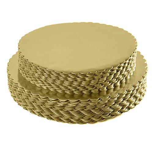 [25pcs] 12" Gold Cakeboard Round,Disposable Cake Circle Base Boards Cake Plate Round Coated Circle Cakeboard Base 12inch,Pack of 25