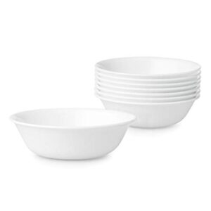 corelle chip resistant, bowl sets, 8 pieces, winter frost white