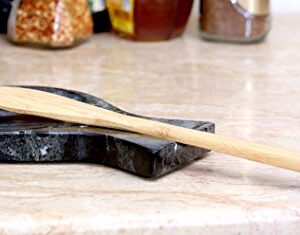 RADICALn Spoon Rest Handmade Marble Black Spatula Fork Ladle Utensil Rest Keeper - Cooking Spoon Organizer - Stove Top Chef Kitchen Tool Spoon Holder