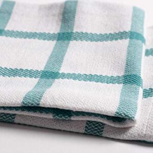 KAF Home Mixed Flat & Terry Kitchen Towels | Set of 6 18 x 28 Inches | 4 Flat Weave Towels for Cooking and Drying Dishes and 2 Terry Towels, for House Cleaning and Tackling Messes and Spills (Teal)