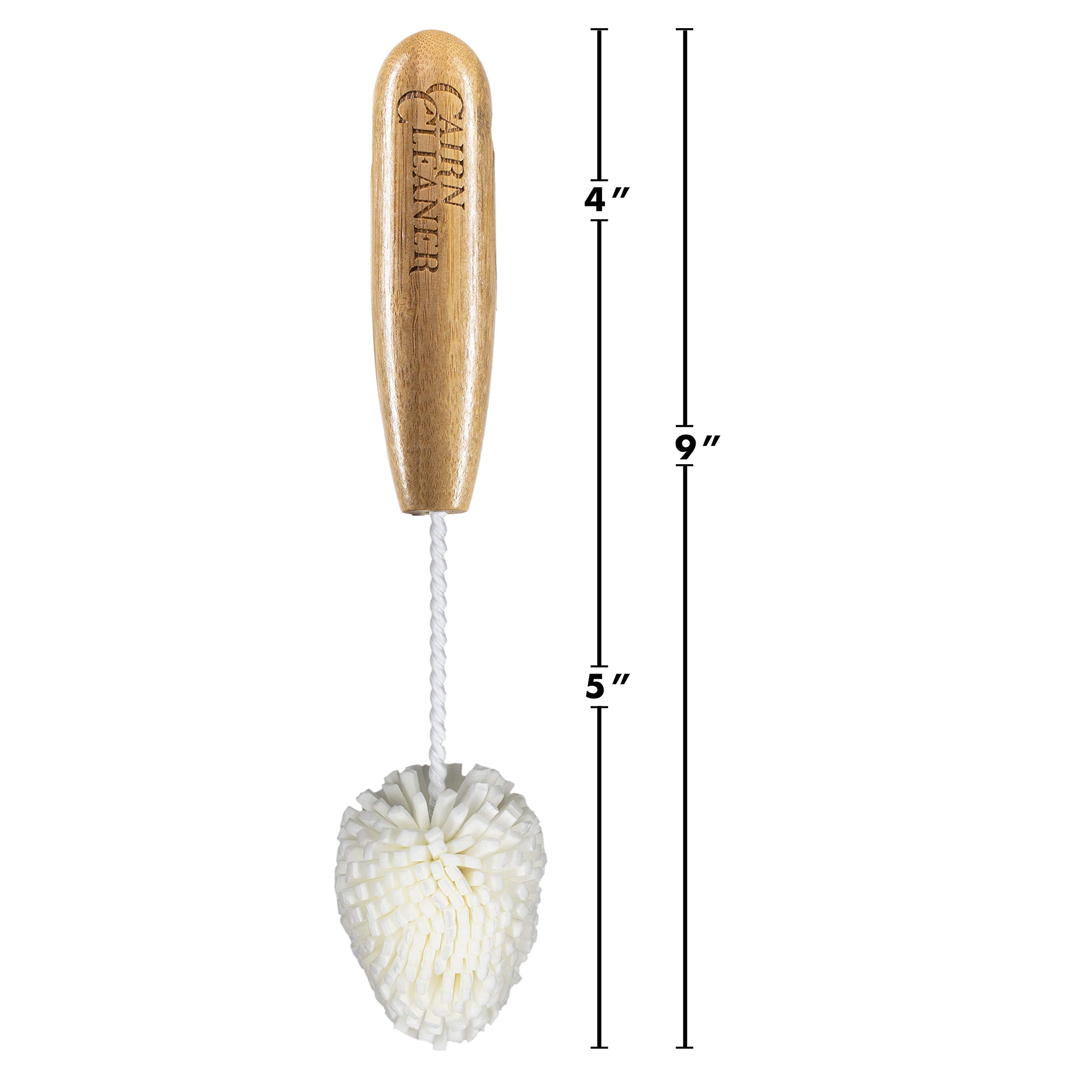 CairnCleaner Whiskey Tasting Glass Brush - Also for wine glasses and champagne flutes, Natural Bamboo