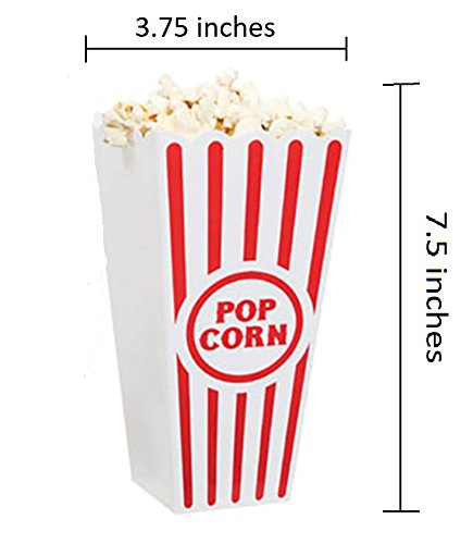 Retro Popcorn Set Bowl Plastic Classic Tub Red & White Striped Container Container Movie Theater Bucket Reusable Set Of 5