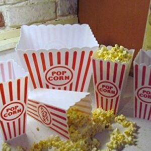 Retro Popcorn Set Bowl Plastic Classic Tub Red & White Striped Container Container Movie Theater Bucket Reusable Set Of 5