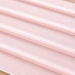 Socomi 10ft Blushing Pink Chiffon Table Runner 29x120 Inches Wedding Runner Sheer Bridal Shower Decorations