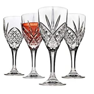 Godinger Wine Glasses Goblets, Shatterproof and Reusable Acrylic - Dublin Collection, Set of 4