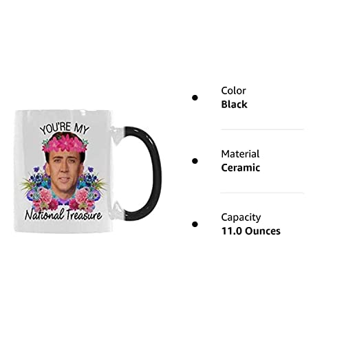 SCSF You're My National Treasure Morphing Coffee Mugs Heat Reveal Color Change Mug Christmas Mug For Men11 Ounces