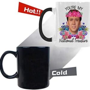 SCSF You're My National Treasure Morphing Coffee Mugs Heat Reveal Color Change Mug Christmas Mug For Men11 Ounces