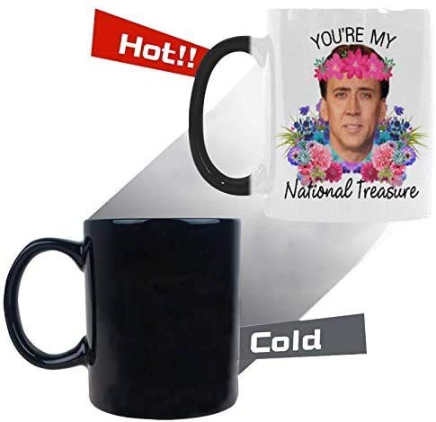 SCSF You're My National Treasure Morphing Coffee Mugs Heat Reveal Color Change Mug Christmas Mug For Men11 Ounces