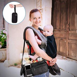 Lupantte Universal Stroller Organizer with 2 Insulated Cup Holders, Stroller Accessories, for Carrying Diaper, iPhone, Toys & Snacks, Fits Britax, Uppababy, Baby Jogger, and BOB Stroller