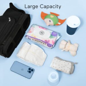 Lupantte Universal Stroller Organizer with 2 Insulated Cup Holders, Stroller Accessories, for Carrying Diaper, iPhone, Toys & Snacks, Fits Britax, Uppababy, Baby Jogger, and BOB Stroller