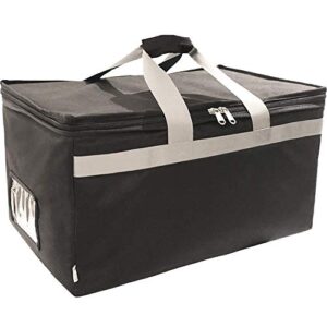 insulated delivery bag carrier, 18"x12"x10", waterproof and leakproof interior, uber eats doordash restaurant catering