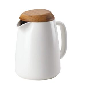 bonjour wayfarer ceramic coffee pot, 34 ounce, matte white