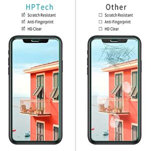 HPTech 2-Pack Tempered Glass for Apple iPhone 11, iPhone XR [6.1-inch] Screen Protector, Easy to Install, Bubble Free, 9H Hardness