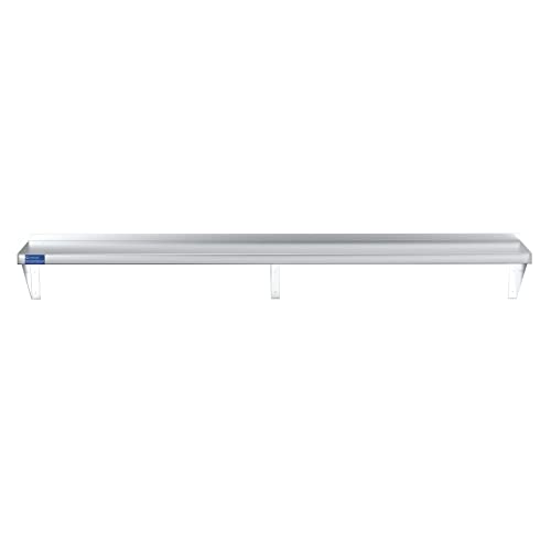 AmGood 12" Width x 72" Length | Stainless Steel Wall Shelf | Square Edge | Metal Shelving | Heavy Duty | Commercial Grade | Wall Mount | NSF Certified