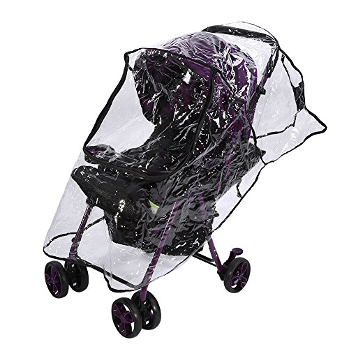 Stroller Rain Cover Baby Stroller Rain Cover, 1Pcs PVC Universal Waterproof Baby Stroller Rain Cover Dust Wind Shield Pram Accessory