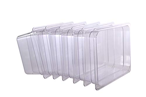 Hakka 1/2 Size Polycarbonate Food Pans,4"Deep,Clear - Pack of 6