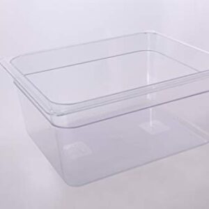 Hakka 1/2 Size Polycarbonate Food Pans,4"Deep,Clear - Pack of 6