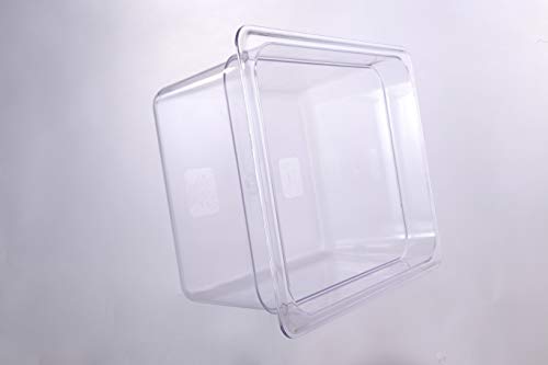 Hakka 1/2 Size Polycarbonate Food Pans,4"Deep,Clear - Pack of 6