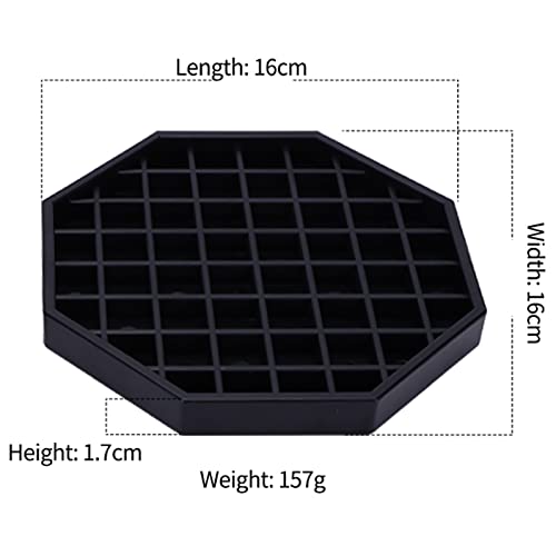 Happy Reunion Drip Trays 6" Coffee Countertop Octagon Drip Tray Black Plastic Coffee Drip Tray With Honeycomb Grid, Pack of 2 (2 Pcs 6")