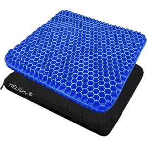 egg gel seat cushion, breathable gel cushion chair pads with non-slip cover for home office car wheelchair, honeycomb design egg seat cushion as seen on tv