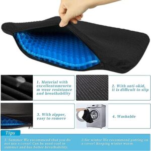 Egg Gel Seat Cushion, Breathable Gel Cushion Chair Pads with Non-Slip Cover for Home Office Car Wheelchair, Honeycomb Design Egg Seat Cushion As Seen On TV