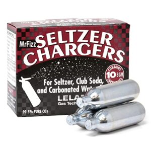 leland 8-gram co2 seltzer soda cartridges, 40ct