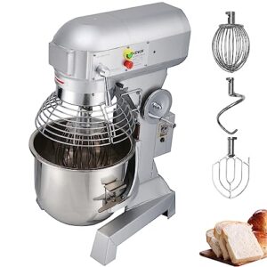 happybuy 15qt commercial food mixer with timing function， commercial mixer 500w stainless steel bowl heavy duty electric food mixer commercial with 3 speeds adjustable, perfect for bakery pizzeria