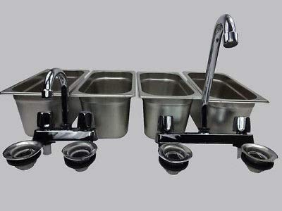 4 Compartment Concession Sink Portable 4 Traps HandWashing Food Truck Trailer