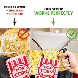 CUSINIUM Concession Popcorn Scoop and Dredge Bundle - Metal Popcorn Scooper - French Fry Scoop