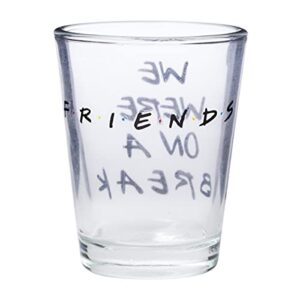 Silver Buffalo Friends Iconic Quotes Only 4 Pack Mini Glasses, 1.5 Ounces