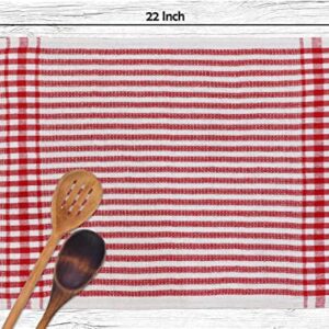 Excellent Deals Kitchen Towels [ 5 Pack, 16" x 22" ] - Multi Color Lightweight Waffle Dish Towels, Dish Cloth, Tea Towels, Cleaning Towels and Cotton Rich Bar Towels.