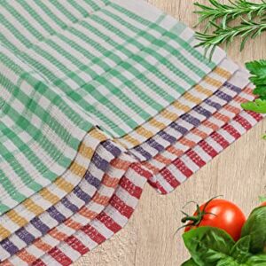 Excellent Deals Kitchen Towels [ 5 Pack, 16" x 22" ] - Multi Color Lightweight Waffle Dish Towels, Dish Cloth, Tea Towels, Cleaning Towels and Cotton Rich Bar Towels.