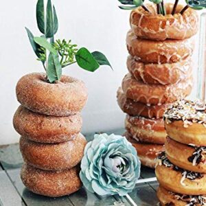 CY craft Acrylic Donut Stand 6 Pieces,Removable Clear Donuts Display Stand Bagels Holder for Party Wedding Birthday Treat Display Corner Decor,Non-slip Doughnut Bar 16 inch and 10 inch