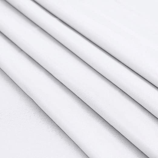 BalsaCircle 10 pcs 120 inch White Round Tablecloths Fabric Table Cover Linens for Wedding Party Polyester Reception Banquet Events Kitchen Dining