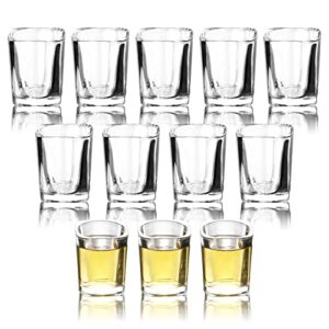 ruckae 12-pack heavy base shot glasses,2-ounce clear shot glasses set