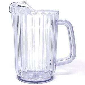 Choice 32 oz. Clear SAN Plastic Water Pitcher, BPA free