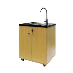 fixturedisplays® portable sink self contained hand wash station mobile sink water fountain portable sink water supply w/pump 110v power caulk all places to water proof 18536