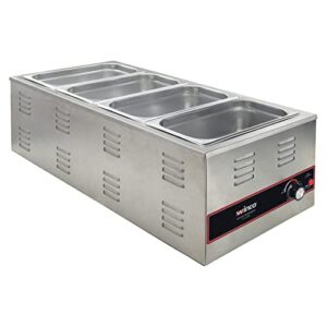 Winco FW-L600 Electric Food Well, 4/3 Size, Stainless Steel