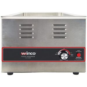 Winco FW-L600 Electric Food Well, 4/3 Size, Stainless Steel