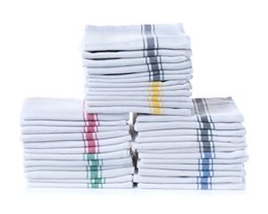 simpli-magic 79165 kitchen towels, pack of 15, towels, 15" x 26", herringbone multi-color