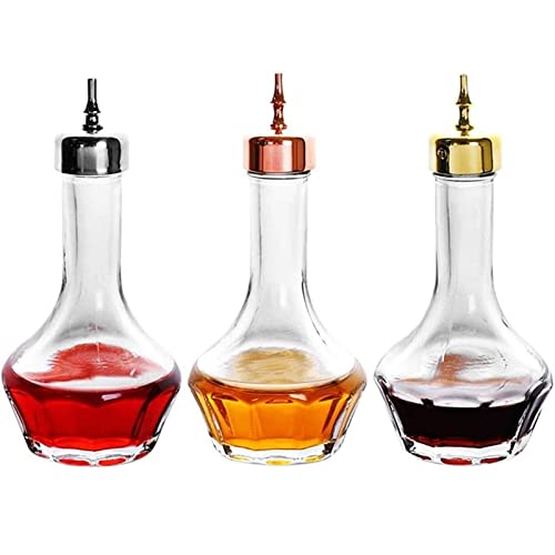 SuproBarware Bitters Bottle Set of 3 Glass Dash Bottle with Dasher Top 1.7oz Professional Bar Tool for Cocktail Great for Bartender Home Bar