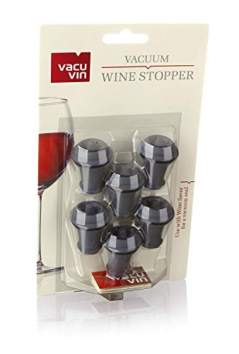 Vacu Vin Wine Saver Vacuum Stoppers Set of 6 – Grey (Limited Edition)