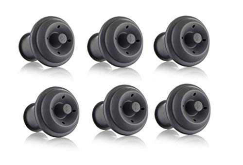 Vacu Vin Wine Saver Vacuum Stoppers Set of 6 – Grey (Limited Edition)