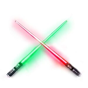 LIGHTSABER CHOPSTICKS LIGHT UP STAR WARS LED Glowing Light Saber Chop Sticks REUSABLE Sushi Lightup Sabers - 8 COLOR MODES 1 Pair