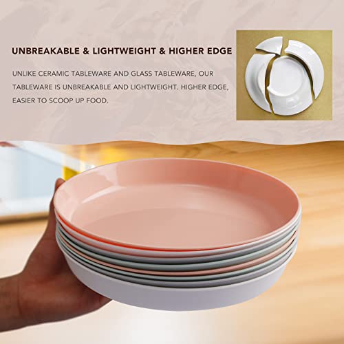 greenandlife 8pcs/9.3inch Dishwasher & Microwave Safe PP Plates - Lightweight & Unbreakable,Non-toxin, BPA free and Healthy for Kids Children Toddler & Adult