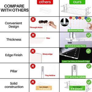 Goabroa Cake Pop Stand, 21 Holes Clear Acrylic Cakepops Display Stand, Visually Appealing Transparent 21 Holders Party Cake pop Lollipop Stand