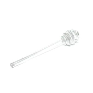 honbay 1pcs glass honey jam syrup dipper stick honey spoon dipper for honey pot jar(6 inch)