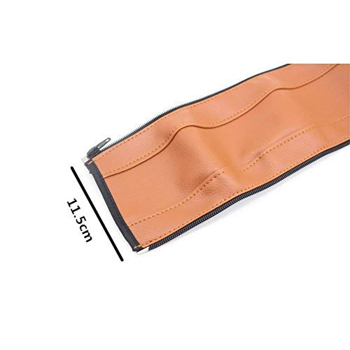 MINILUJIA Removable Zipper PU Leather Bumper Handlebar Sleeve for Baby Stroller Dust-Proof Cover Armrest Bumper Protect Case Specifical for Babyzen yoyo (Brown)